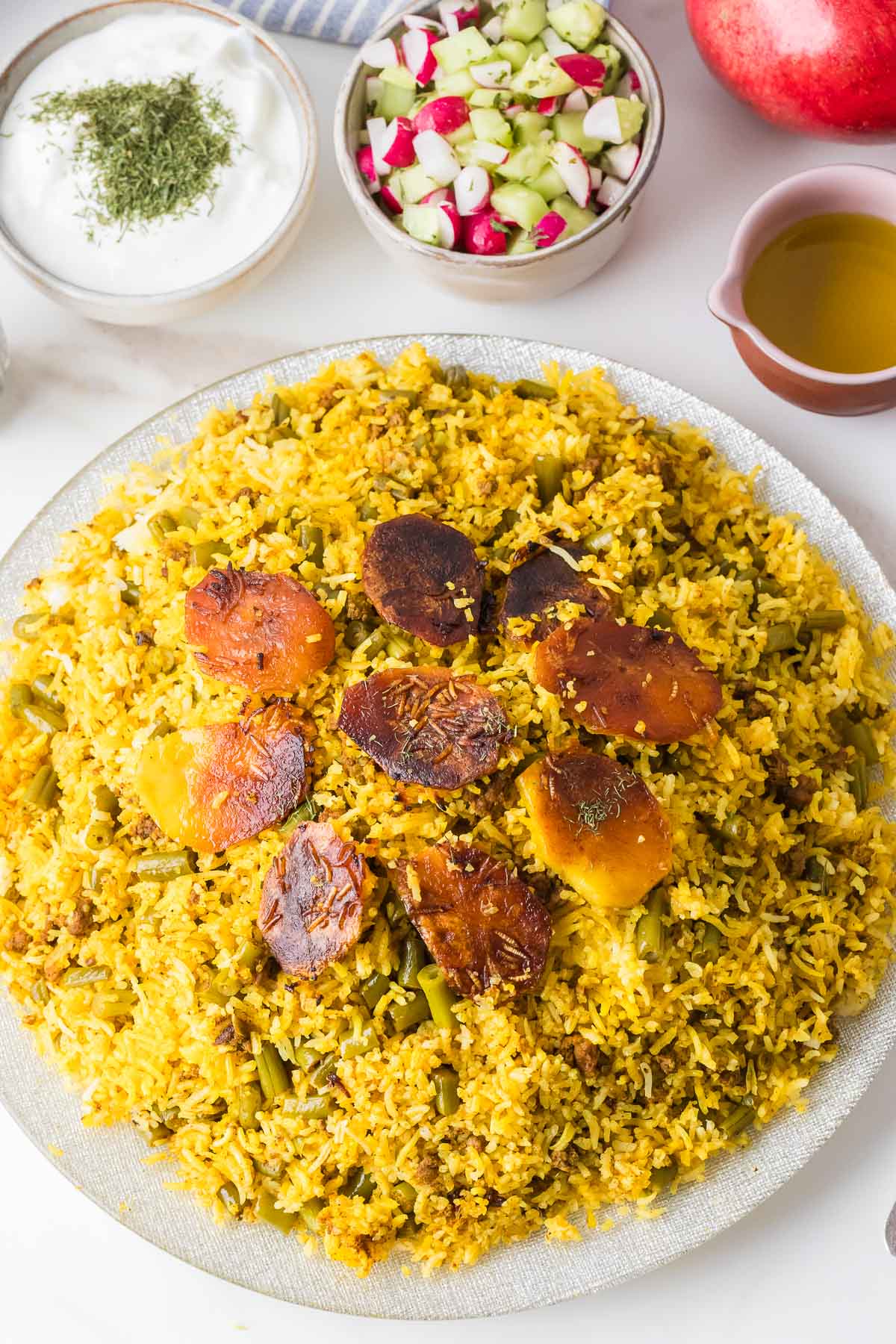 Lubia Polo Persian Green Bean Rice Recipe - Tasty Homemade Recipes